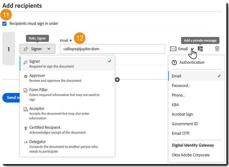Request signatures from others